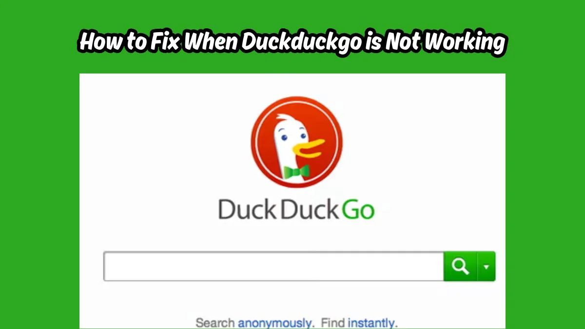 Is Duckduckgo Down? How to Fix When Duckduckgo is Not Working - Izoate