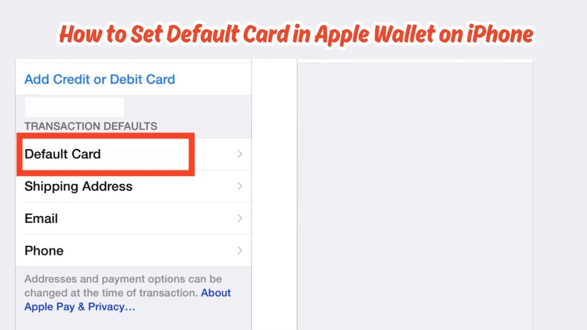 How to Set Default Card in Apple Wallet on iPhone - Izoate