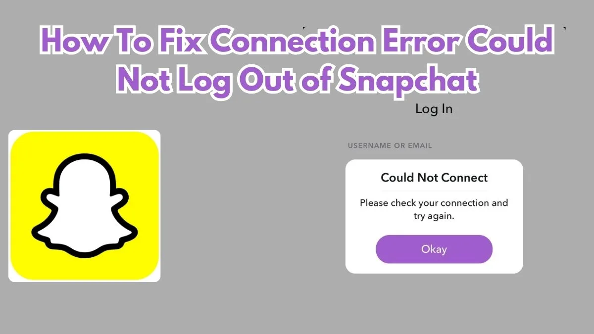 Connection Error Could Not Log Out of Snapchat: Snapchat Logout Fix 2024 - Izoate