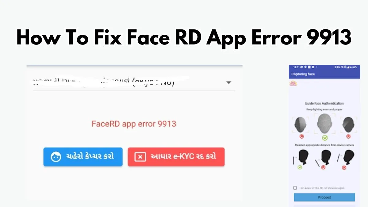 Face RD App Error 9913: Troubleshooting Face Recognition Issues for ...