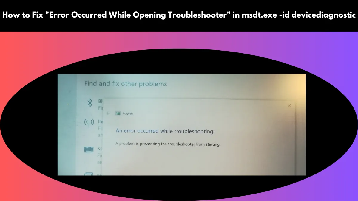 How to Fix "Error Occurred While Opening Troubleshooter" in msdt.exe ...