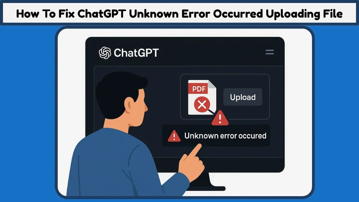 ChatGPT “Unknown Error Occurred” When Uploading PDF? Here’s How to Fix It - Izoate
