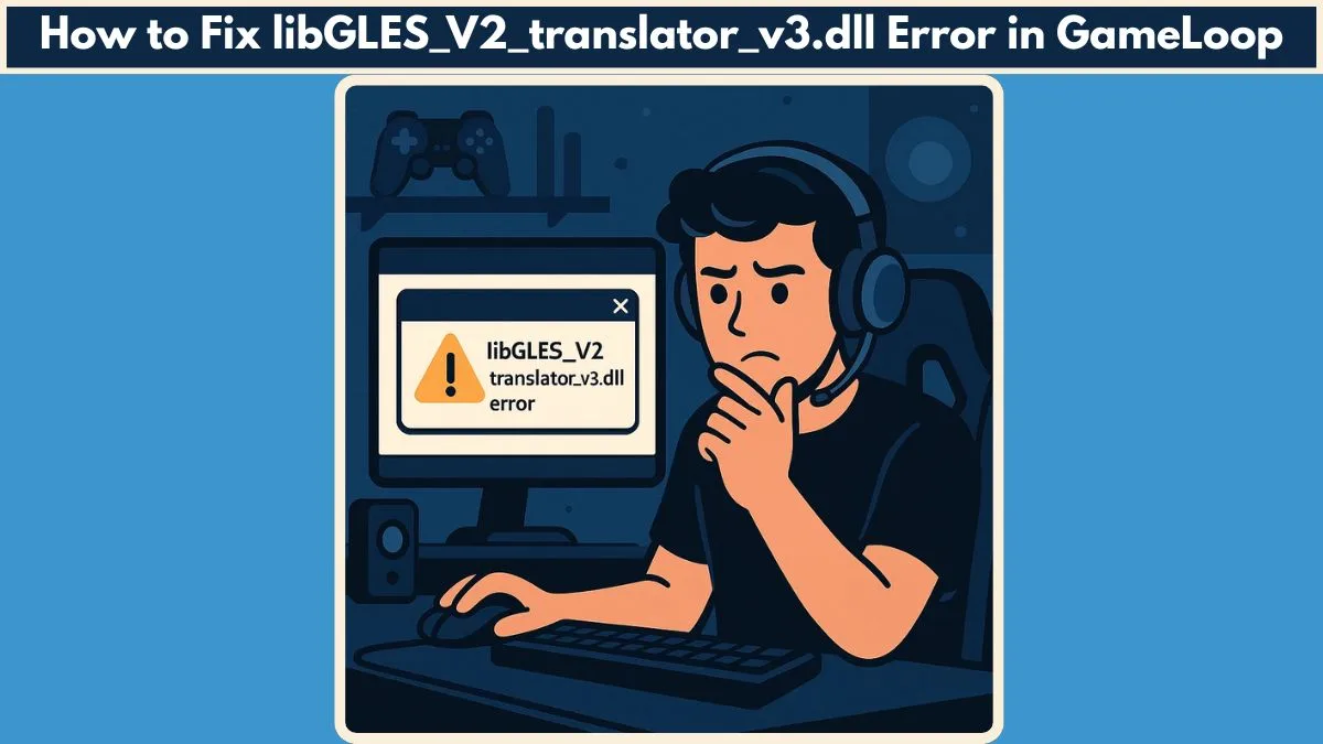 How to Fix libGLES_V2_translator_v3.dll Error in GameLoop - Izoate