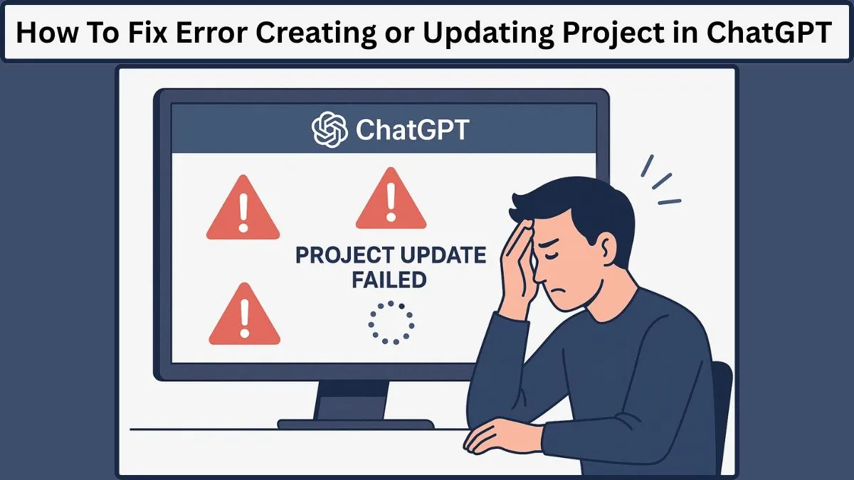 Fix ChatGPT Error Creating or Updating a Project: How to Solve Internal ...