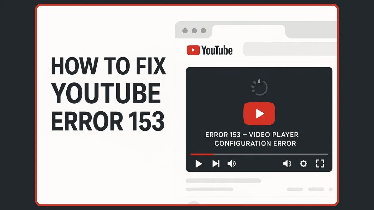 How to Fix YouTube Error 153: Video Player Configuration Error Explained - Izoate