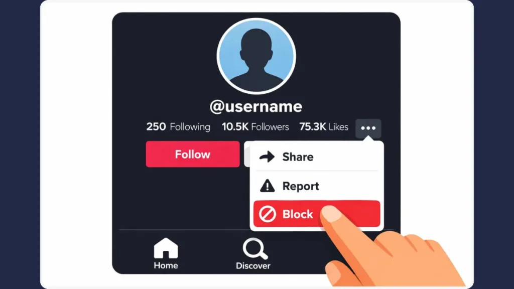 How to Block Someone on TikTok When Three Dots Are Missing - Izoate