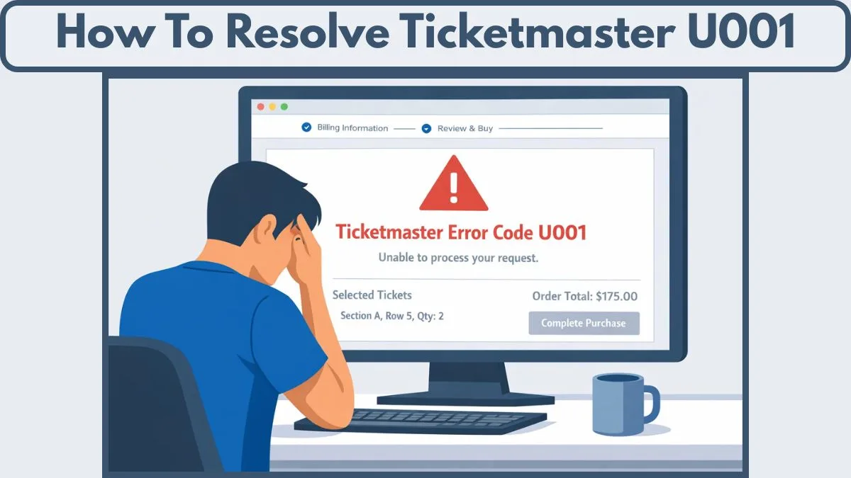 How to Fix Ticketmaster Error Code U001 When Buying Tickets - Izoate