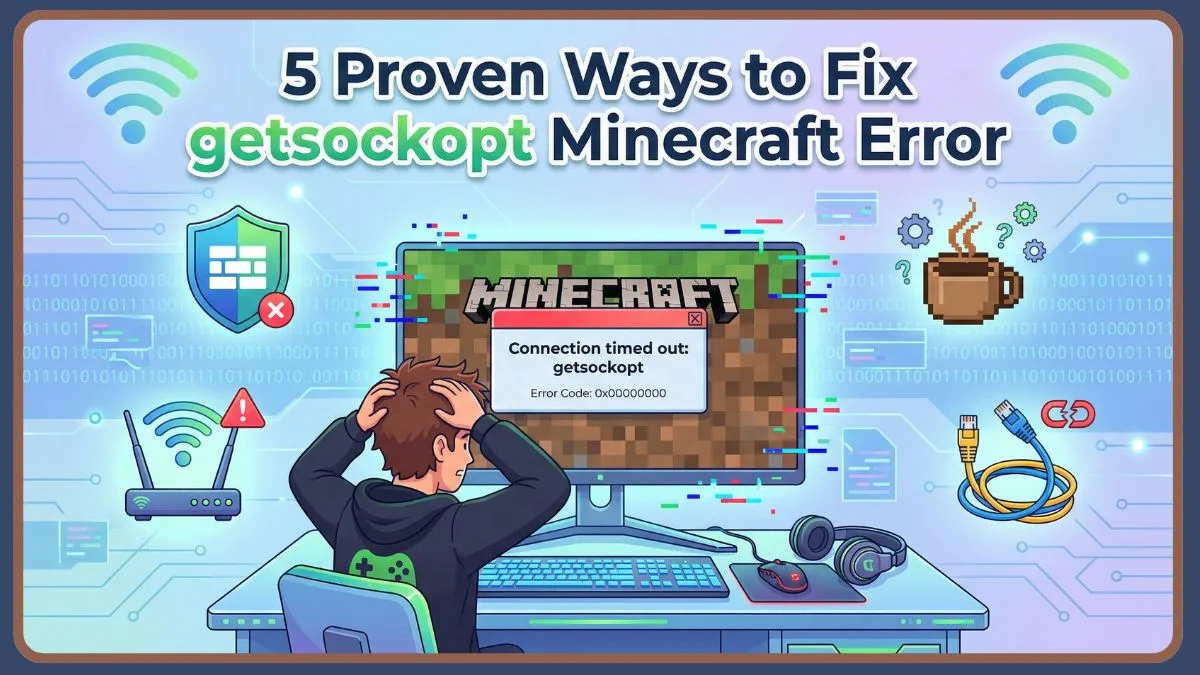 How to Fix getsockopt Minecraft Error in 2026: 5 Proven Ways - Izoate