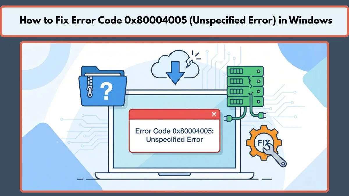 How to Fix Error Code 0x80004005 (Unspecified Error) in Windows - Izoate