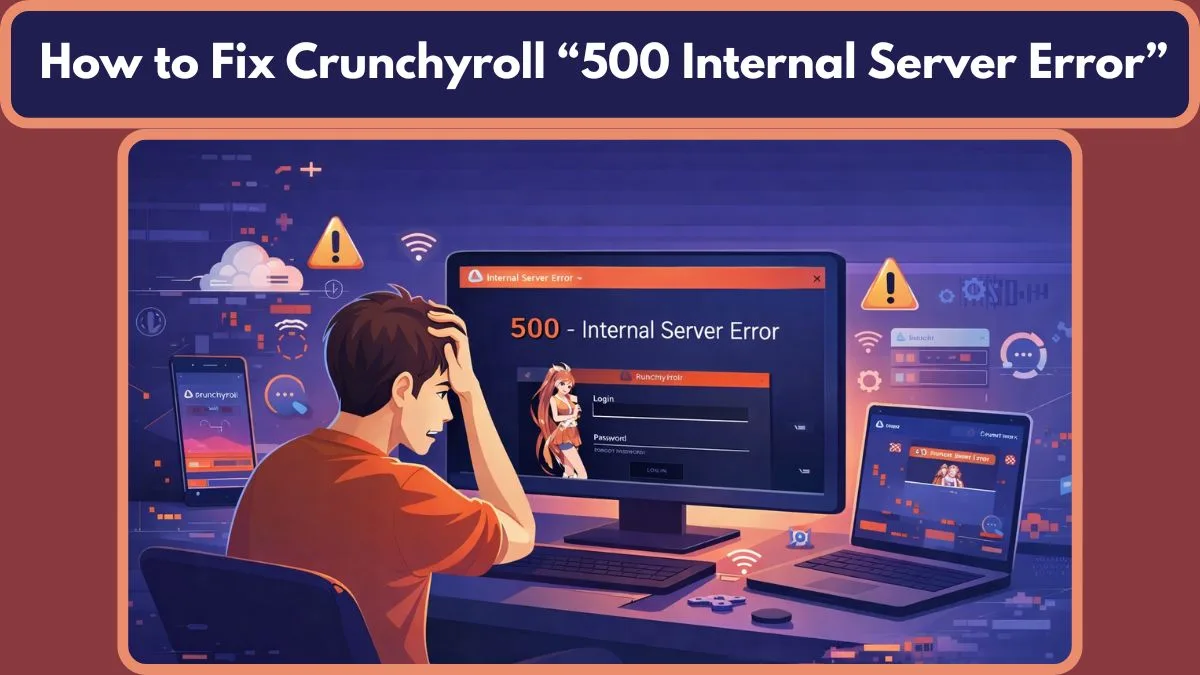 How to Fix Crunchyroll “500 Internal Server Error” - Izoate