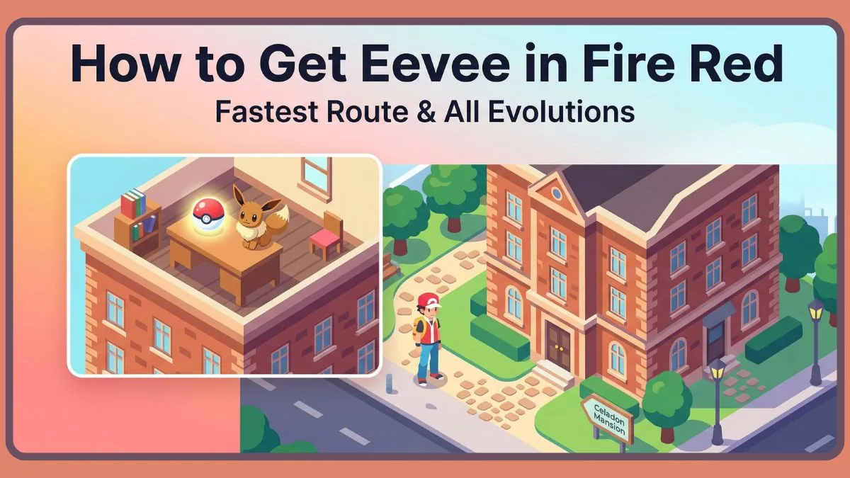 How to Get Eevee in Fire Red (2026): Fastest Route & All Evolutions ...