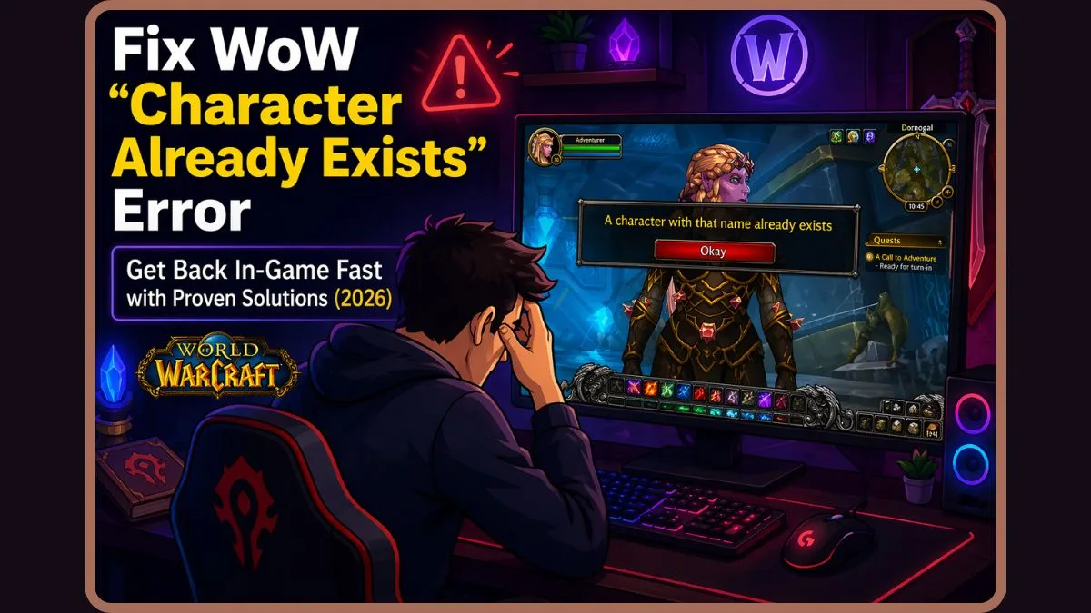 8 Ways to Fix WoW “Character Already Exists” Error - Izoate