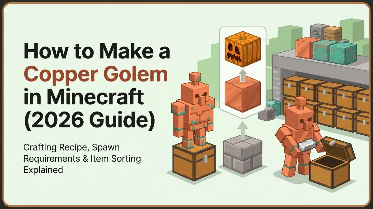 How to Make a Copper Golem in Minecraft (2026): Your Automated Storage ...