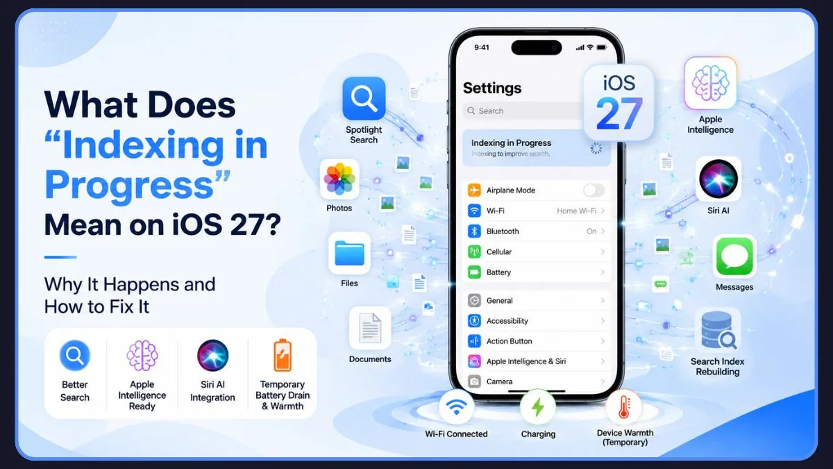 iOS 27 'Indexing in Progress': What It Means & How Long It Takes - Izoate